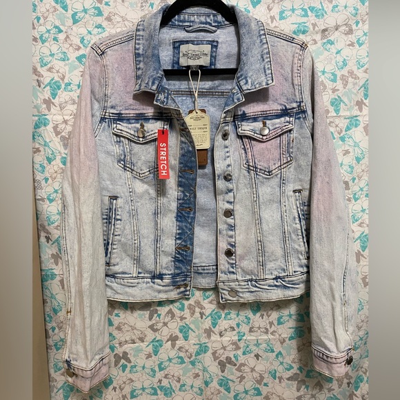 Jackets & Coats | Jean Jacket Pink Acid Wash | Poshmark